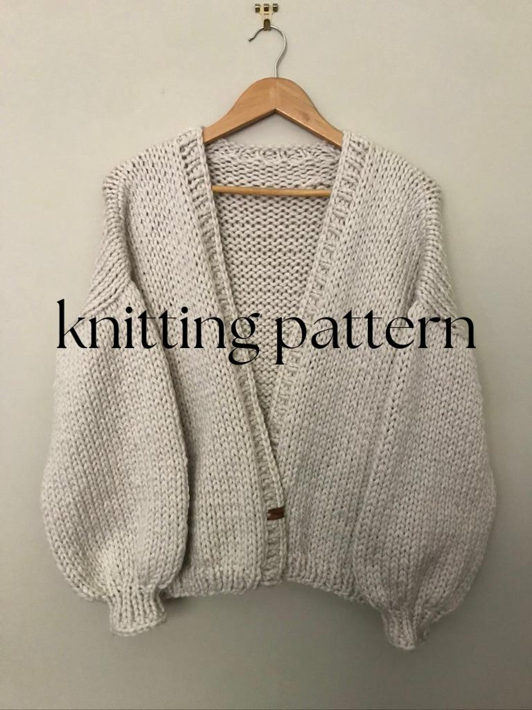 Knitting Pattern - Super Chunky Oversized Cardigan Knitting Pattern ...
