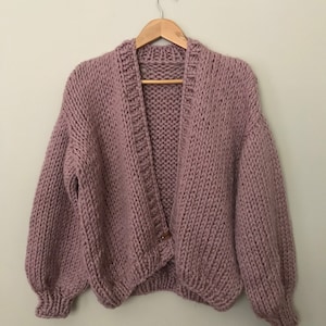 Knitting Pattern - Super Chunky Oversized Cardigan Knitting Pattern ...