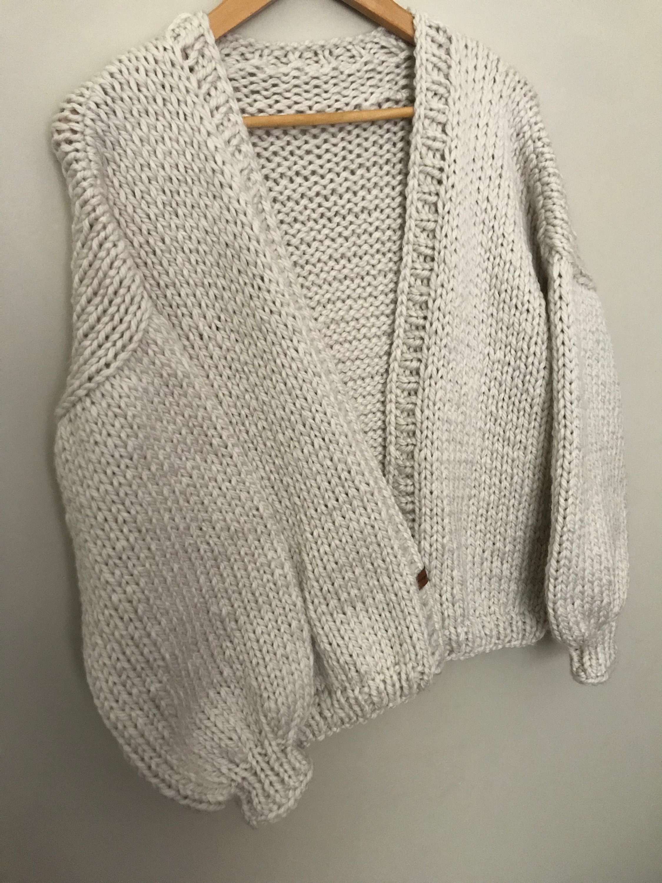 Knitting Pattern Super Chunky Oversized Cardigan Knitting Pattern ...