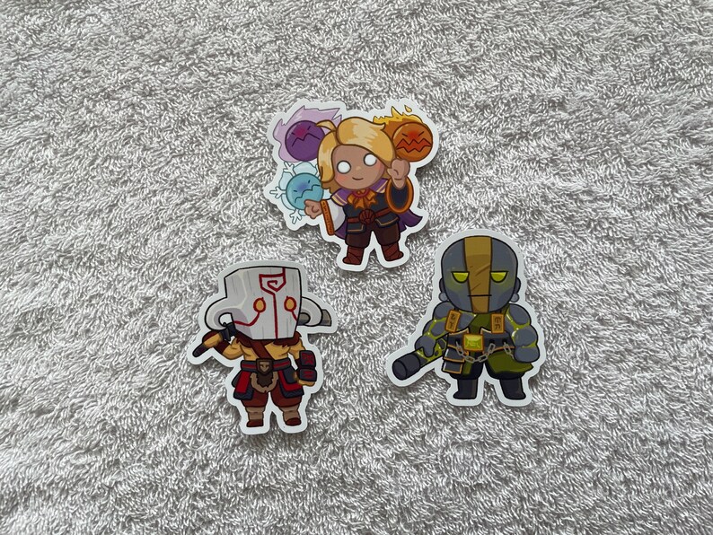Cute Chibi Dota 2 Heroes Matte Die Cut Sticker Bundle Invoker, Earth ...