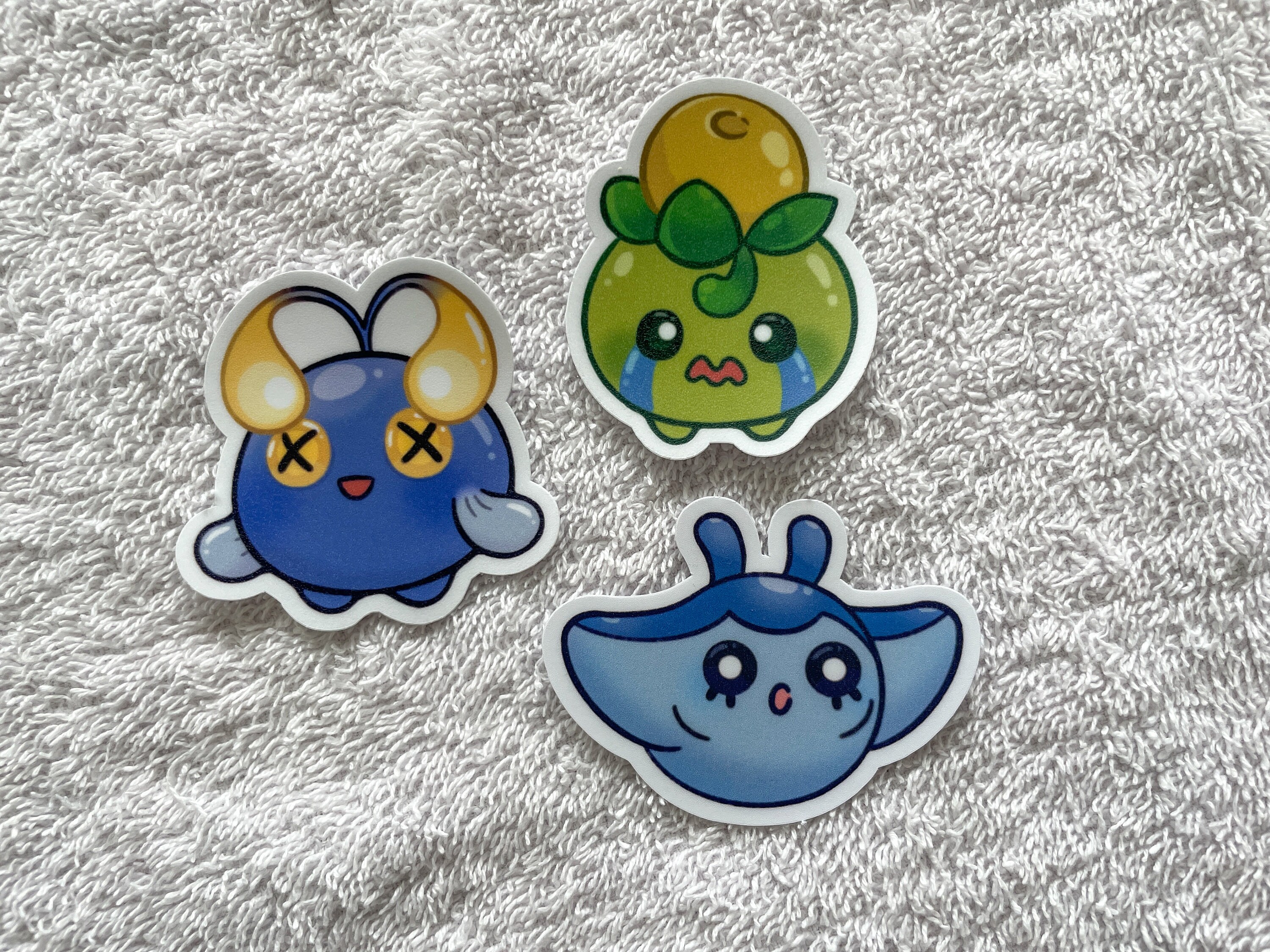 Cute Pokemon Chibi Matte Die Cut Sticker Bundle Charmander, Ditto ...