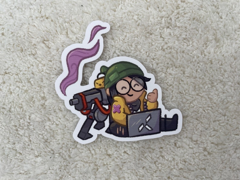 Cute Valorant Chibi Agents Matte Die Cut Sticker Bundle Jett, Omen ...