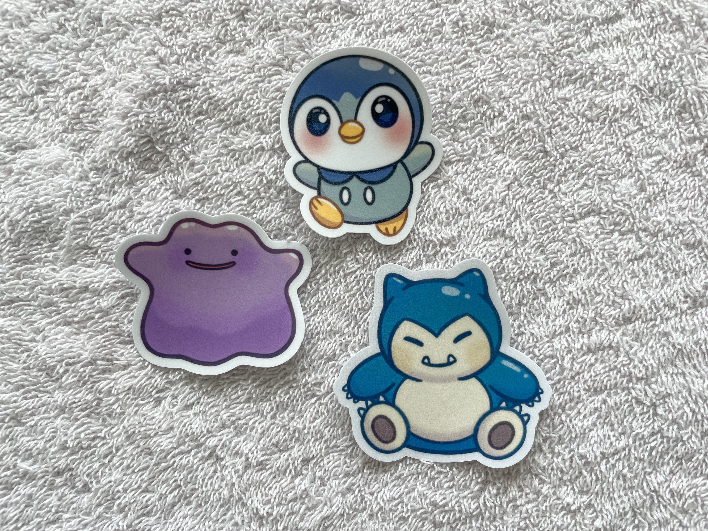 Cute Pokemon Chibi Matte Die Cut Sticker Bundle Charmander, Ditto ...