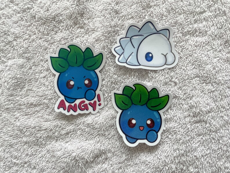 Cute Pokemon Chibi Matte Die Cut Sticker Bundle Charmander, Ditto ...