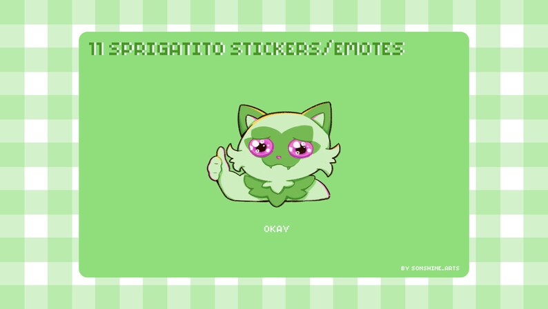 11 Sprigatito Meme Stickers/emotes - Etsy