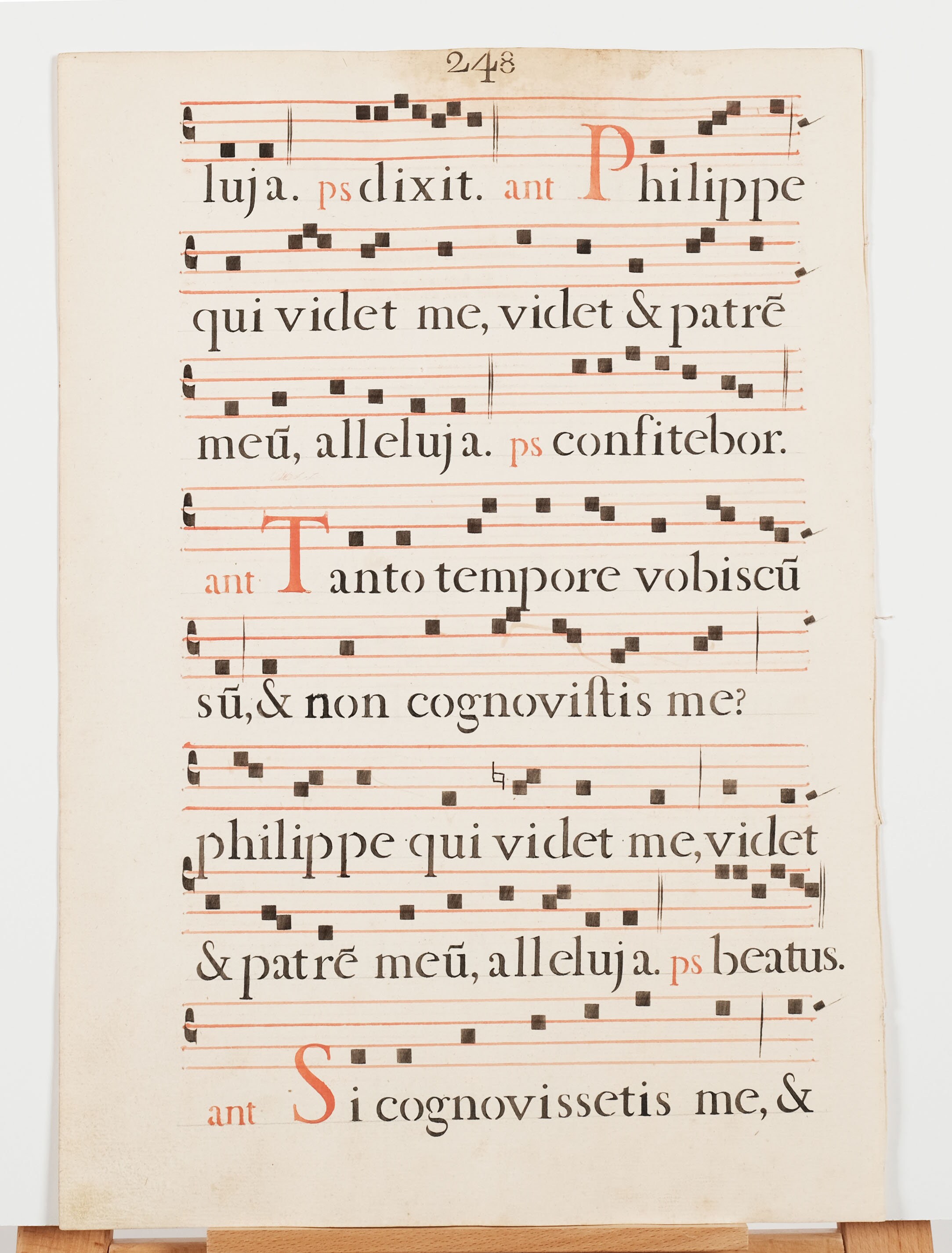 17th Century Antiphonal Music Vellum Manuscript 18 12 Double Sided ...