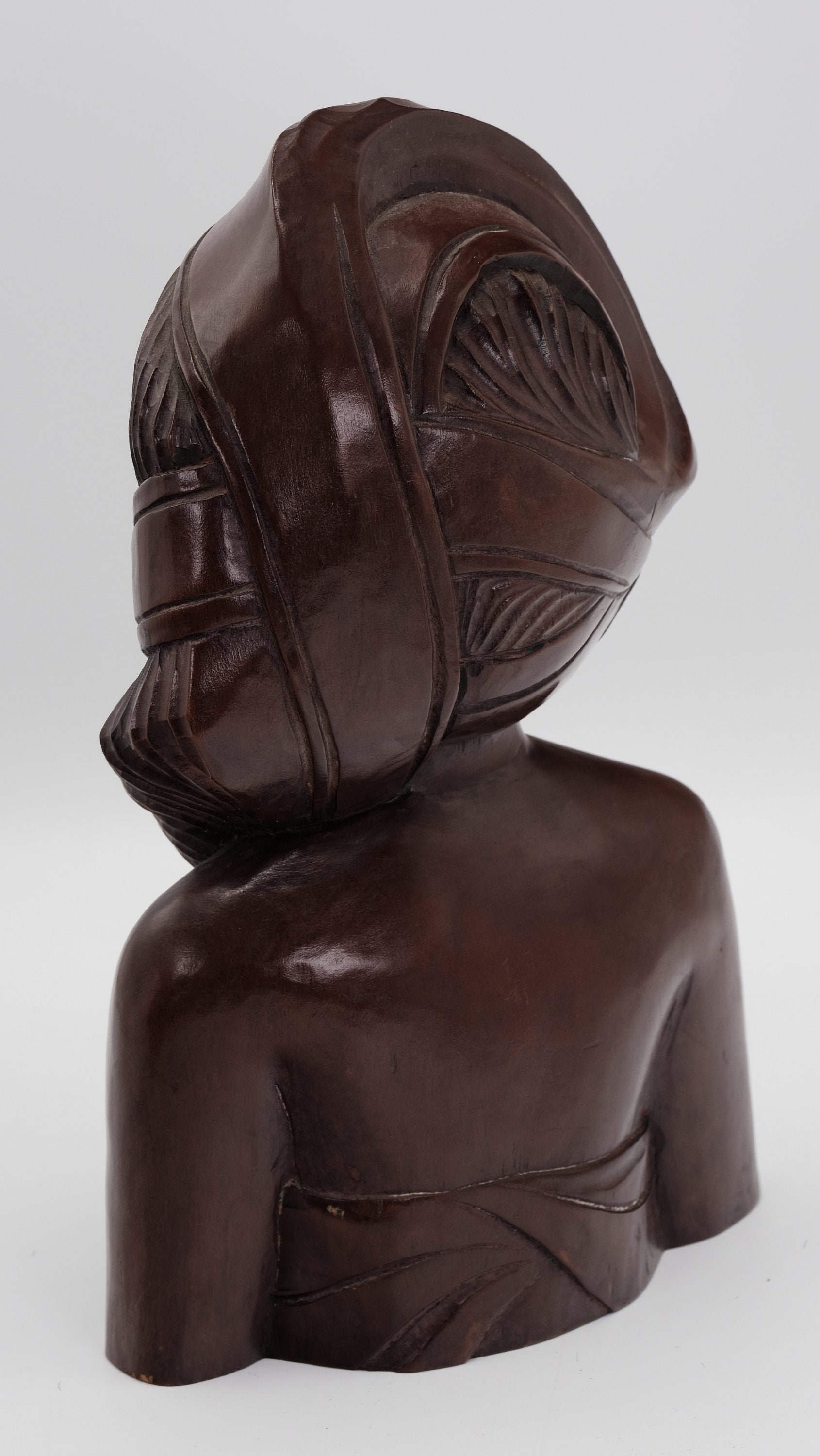 Balinese Princess Artisan Hand Carved Wood Sculpture Antique Early to ...