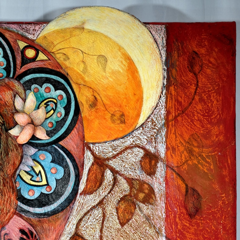 Patricia Wyatt "sisters of the Sun" Original One of a Kind Unframed ...