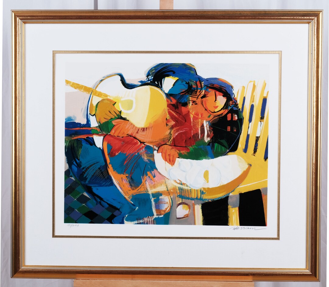 Hessam Abrishami "figures With Guitar" Hand Signed and Numbered Limited ...