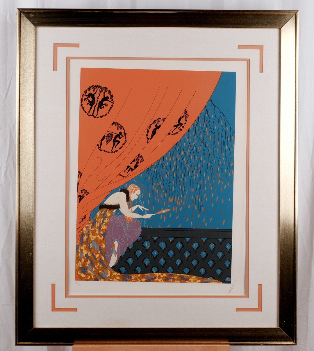1979 Printing Erte fall Hand Signed Limited Edition 66/300 Framed ...