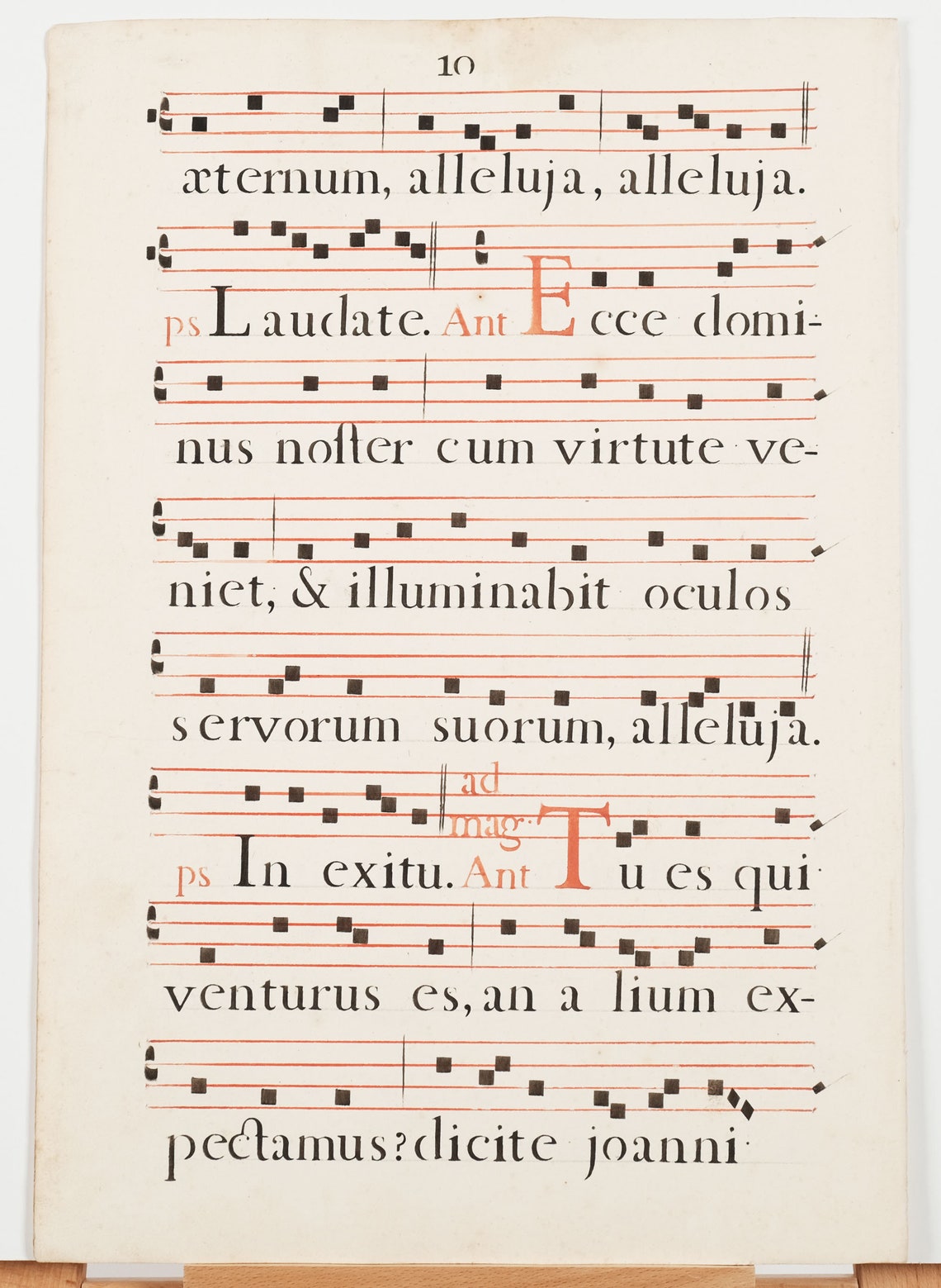 17th Century Latin Antiphonal Music Vellum(?) Manuscript 18" × 12" Double Sided Pages 9 & 10 - Etsy