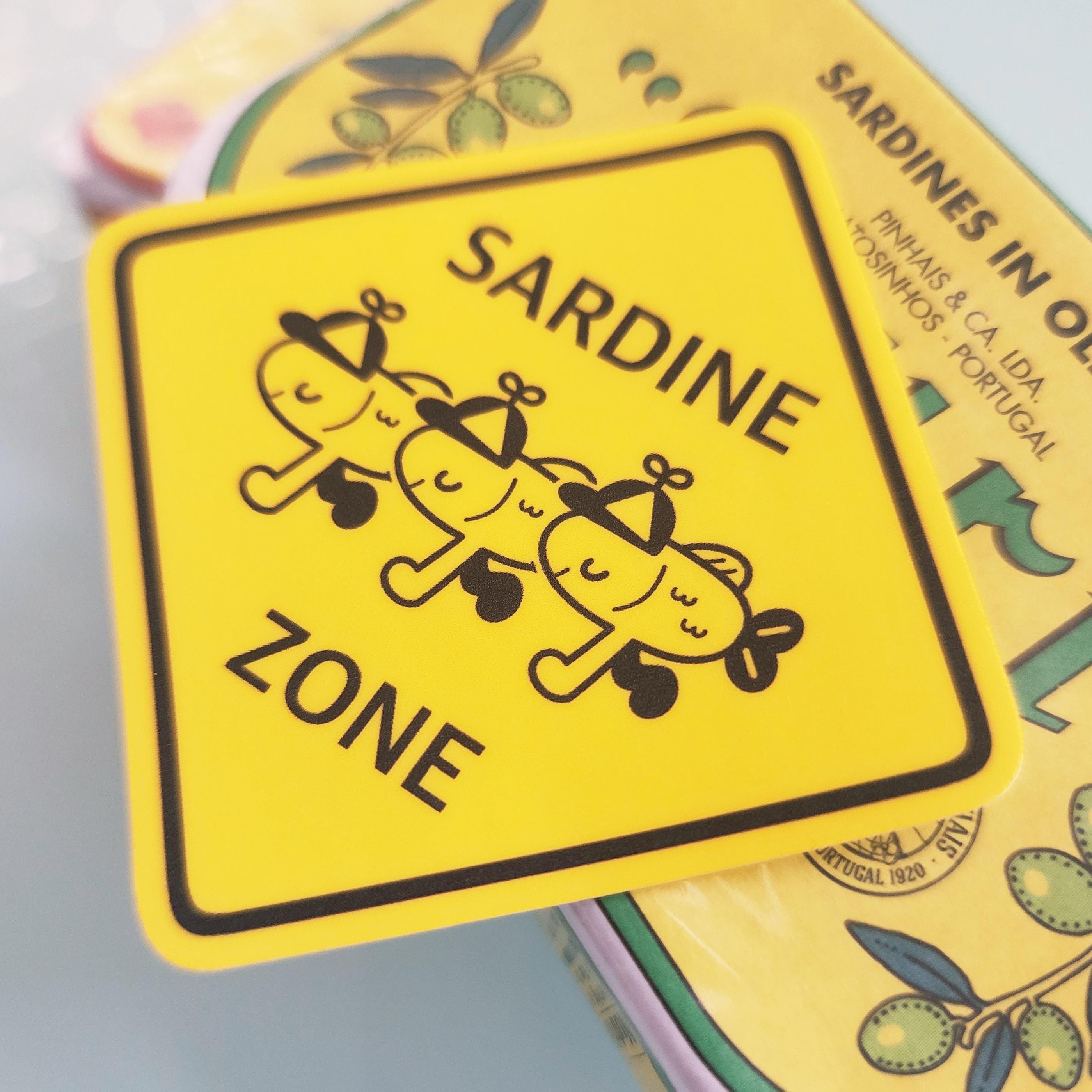 Sardine Zone Sticker | Waterproof Matte | 2.25 X 2.25 Inches - Etsy