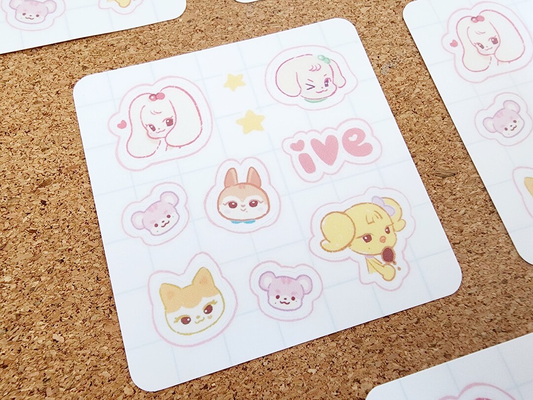 IVE Kpop Mini Sticker Sheets 3 X 3 Inches Handmade Waterproof Matte - Etsy