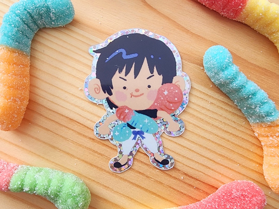 Toji JJK Sparkly Gummy Worm Sticker | 2x1 Inch Waterproof - Etsy