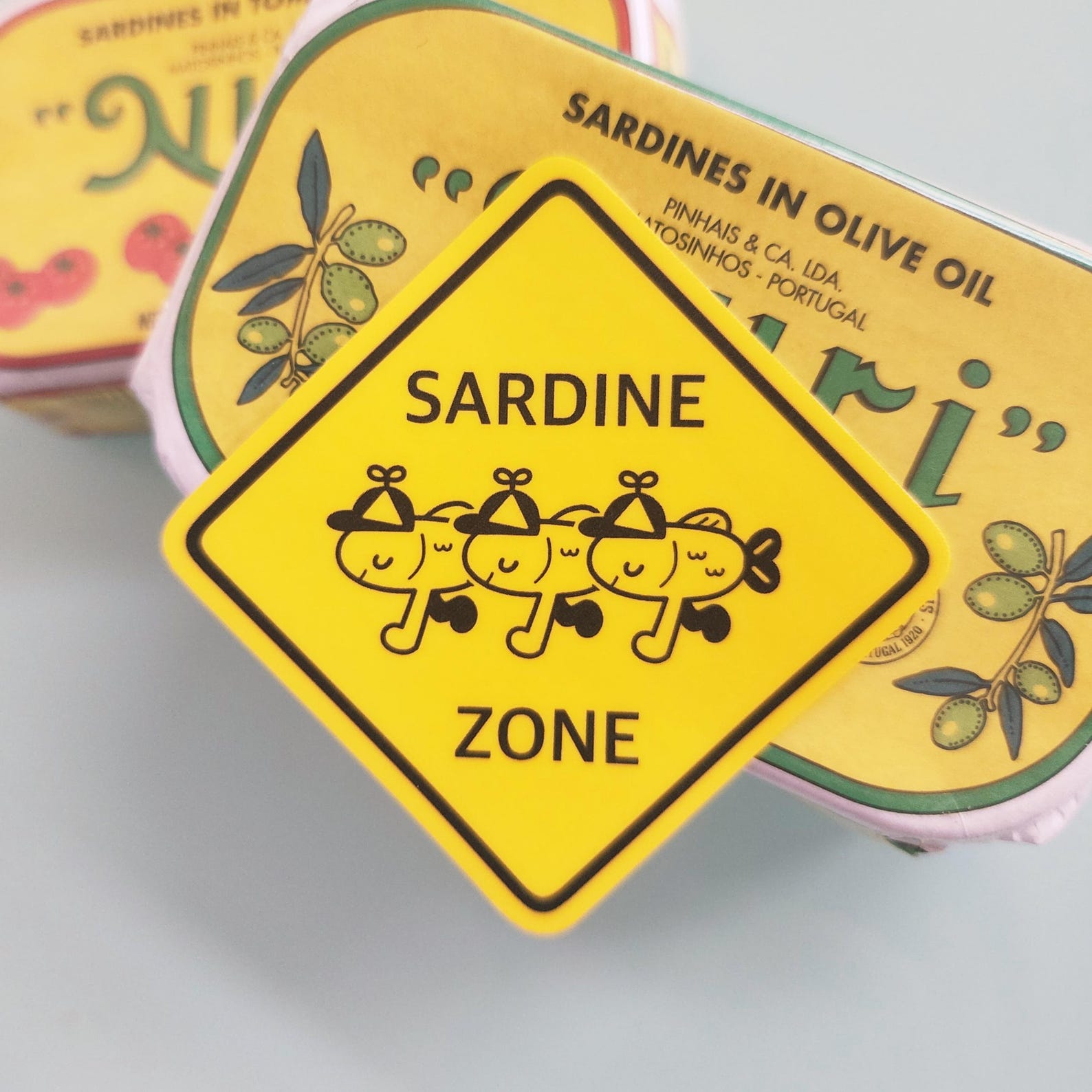 Sardine Zone Sticker | Waterproof Matte | 2.25 X 2.25 Inches - Etsy