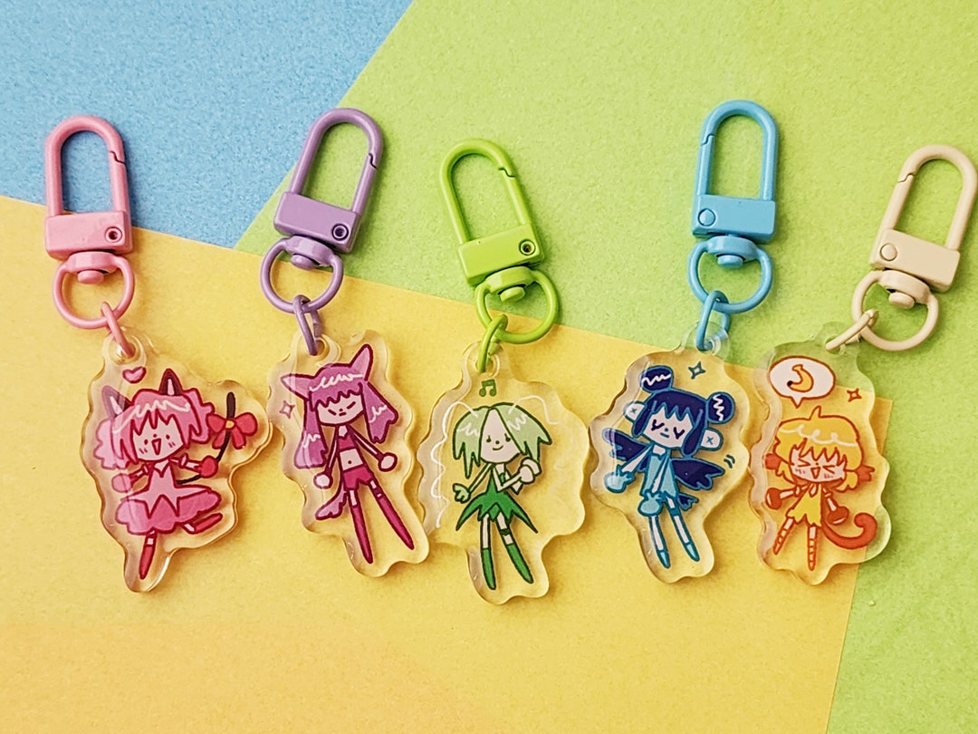 Magical Girl Buddies 1.5 Inch Acrylic Charms Double Sided Print Single ...