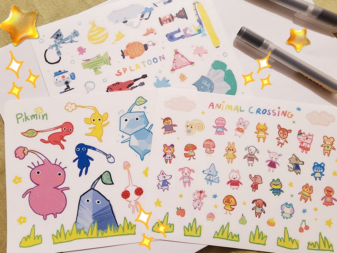 Video Game Sticker Sheets | Waterproof Vinyl - Etsy