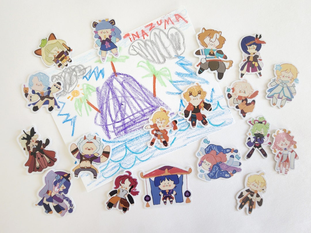 Genshin Impact Mini Vinyl Stickers - Inazuma Characters - Etsy