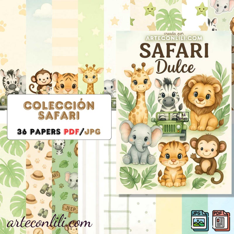 Safari Digital Paper - Etsy