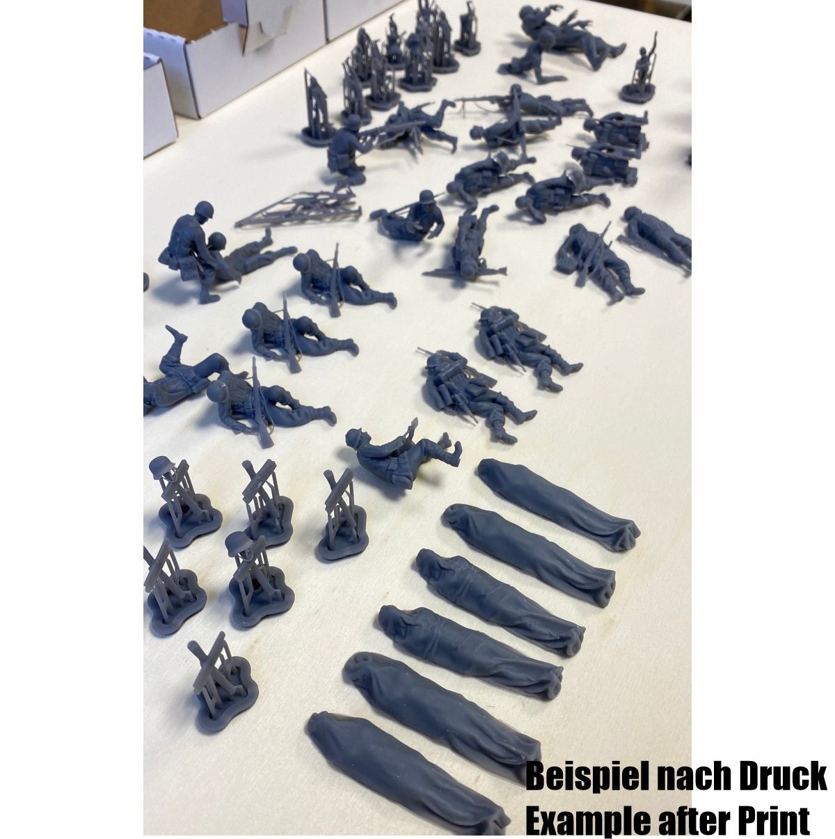 U.S. Tank Crew - WW2 Resin Figures Set - 12 Pieces - 1:24, 32, 35, 48 ...