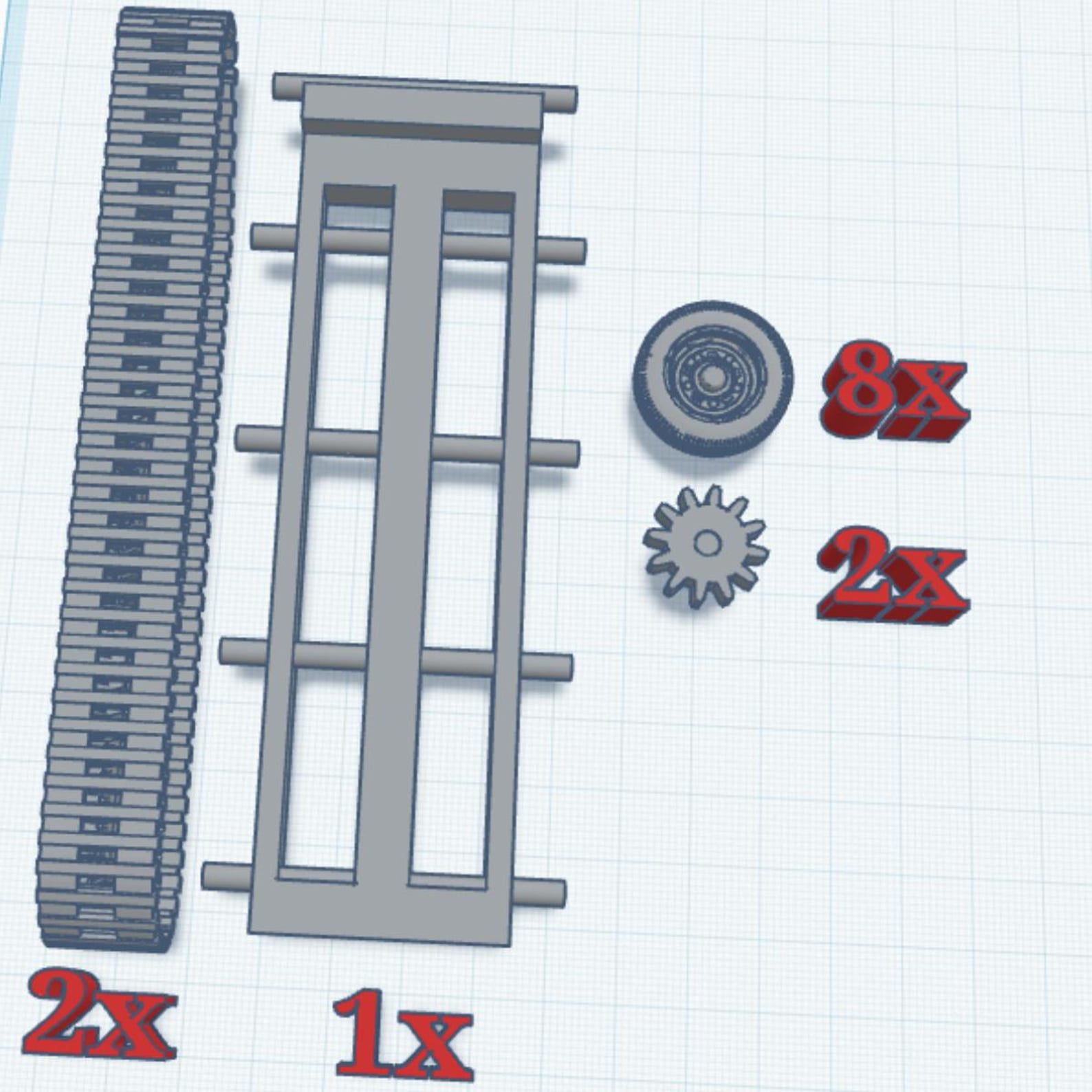 T1 Conversion Kit for Volkswagen on Tracks / Tracked Bulli in 1:24 - 3D ...