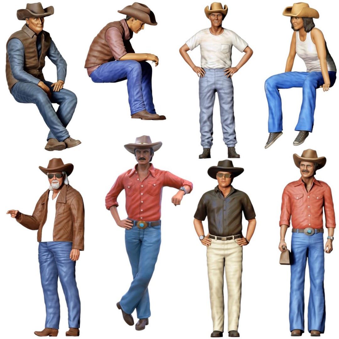 Figurines En Résine Cowboy / Ranch Girl - 8 Pièces - 1:24, 32, 35, 48 ...