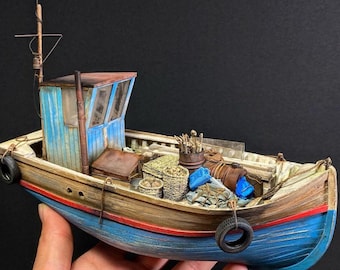Fishing Boat Kit Made of Wood 1:35 to Build Yourself - Laser Cut Kit ...