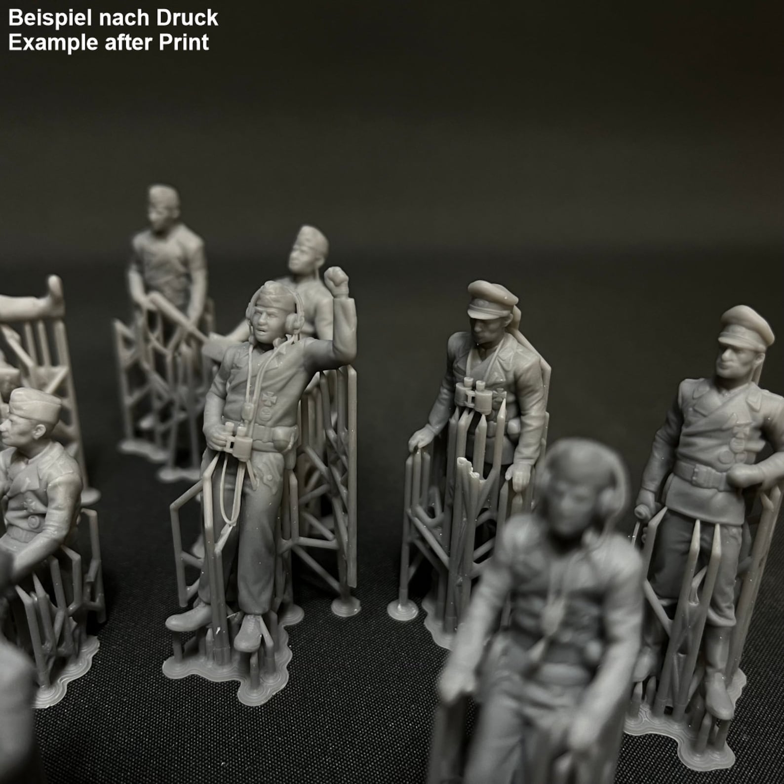 German Tank Crew - WW2 Resin Figures Set - 12 Pieces - 1:24, 32, 35, 48 ...