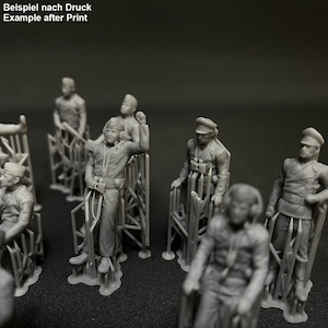 German Tank Crew - WW2 Resin Figures Set - 12 Pieces - 1:24, 32, 35, 48 ...