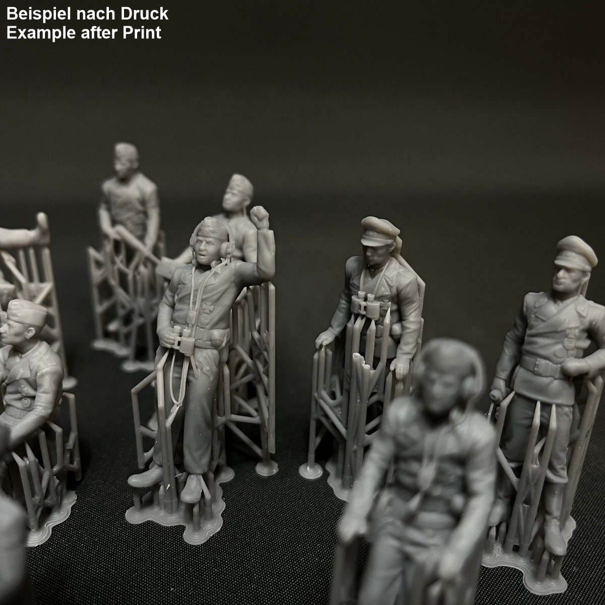 German Tank Crew - WW2 Resin Figures Set - 12 Pieces - 1:24, 32, 35, 48 ...