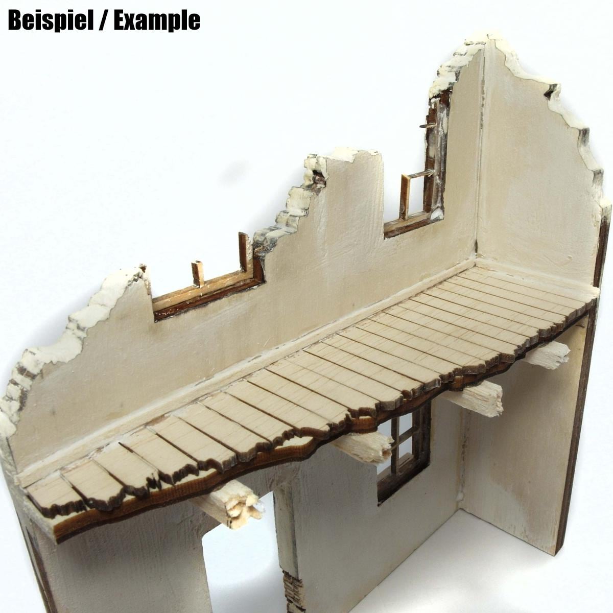 Small House Ruin 1:35 as House / Building - Laser Cut Wooden Kit for ...