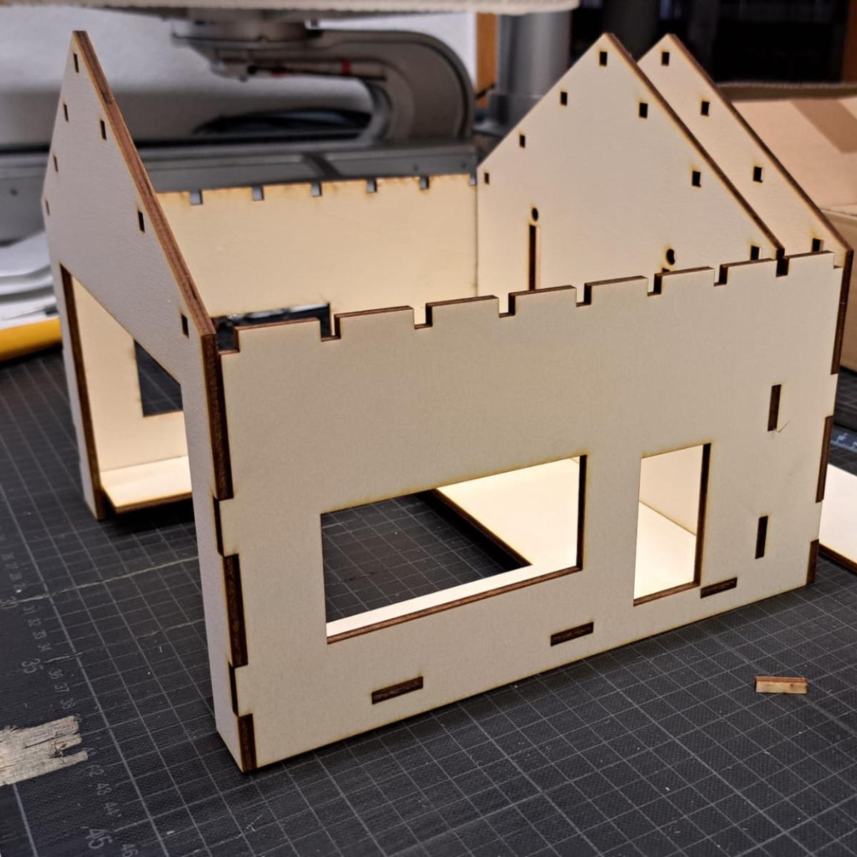 Log Cabin as Mountain Station 1:35 Kit - Laser Cut Wooden Kit for ...