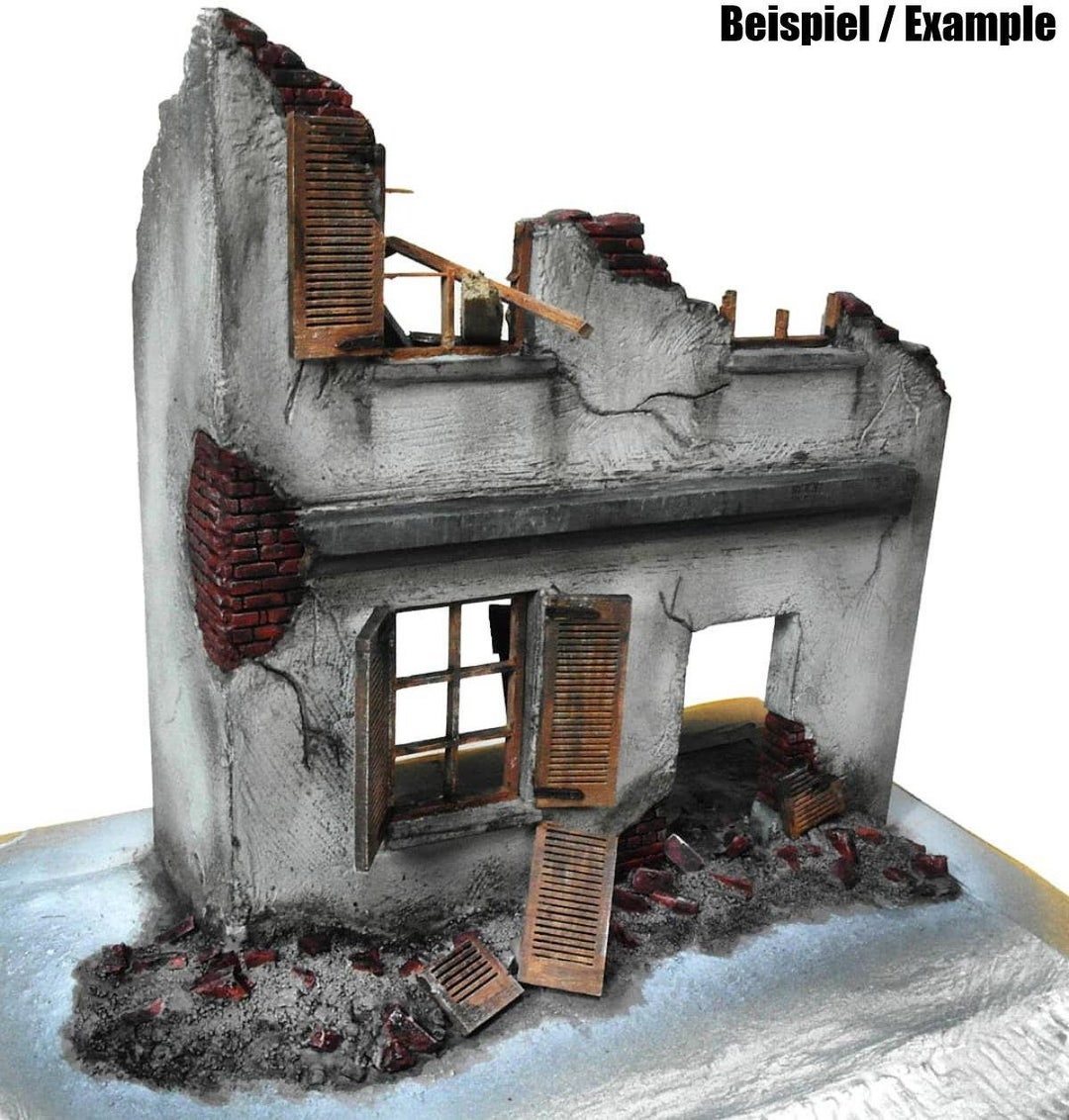 Small House Ruin 1:35 as House / Building - Laser Cut Wooden Kit for ...