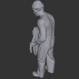 Resin Model Figure - Sailor With Rope - Scale 1:24, 1/35, 1/48, 1/72 ...
