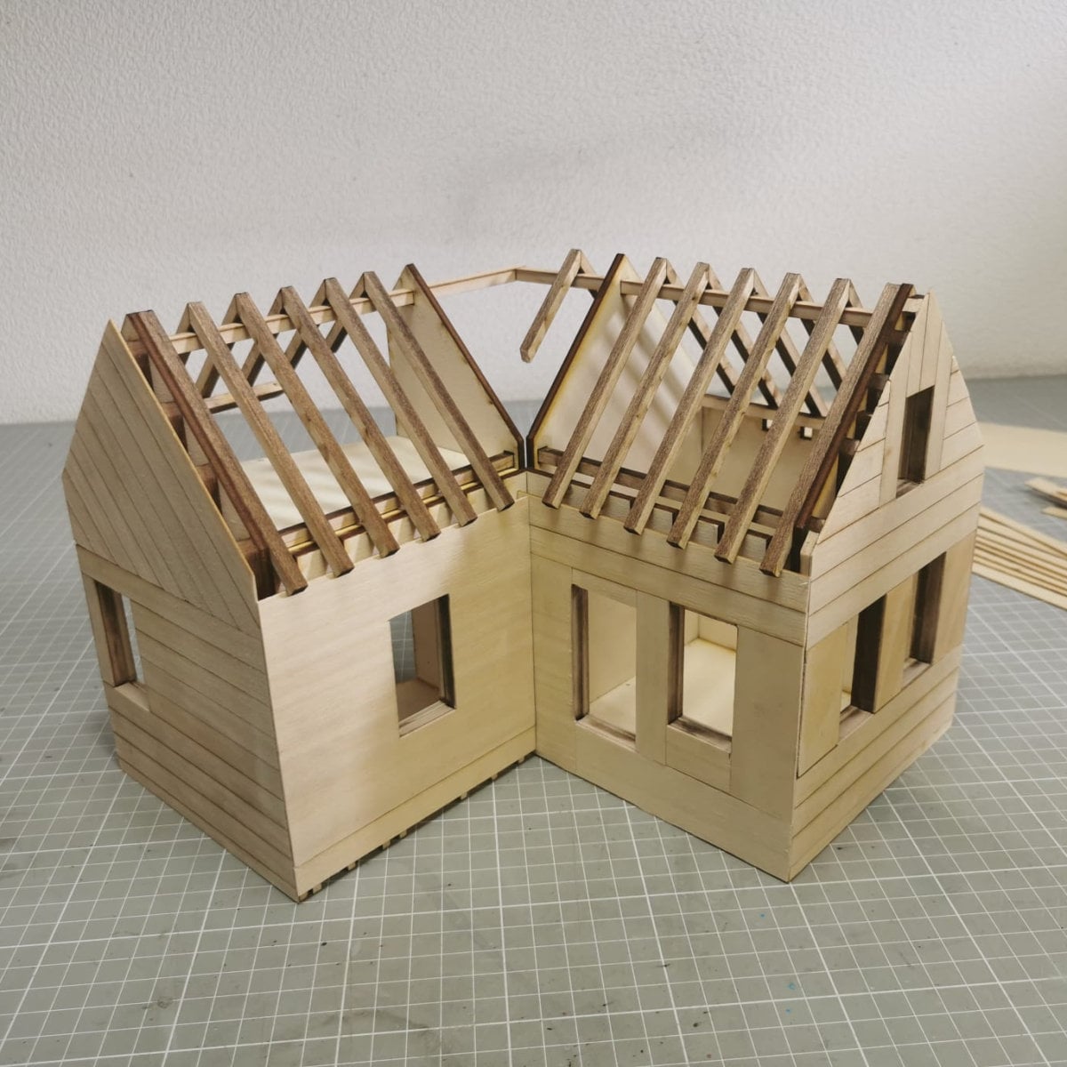 Farmhouse 1:35 Laser Cut Wooden Kit for Diorama / Model Making - DIY - Etsy