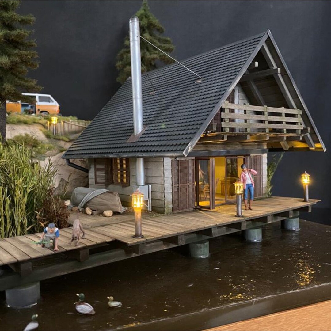 Blockhouse With Footbridge in 1:35 - Laser Cut Kit Made of Wood to ...