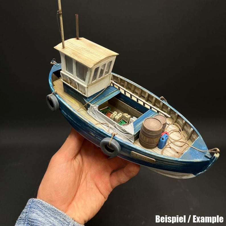 Fishing Boat Kit Made of Wood 1:35 to Build Yourself - Laser Cut Kit ...