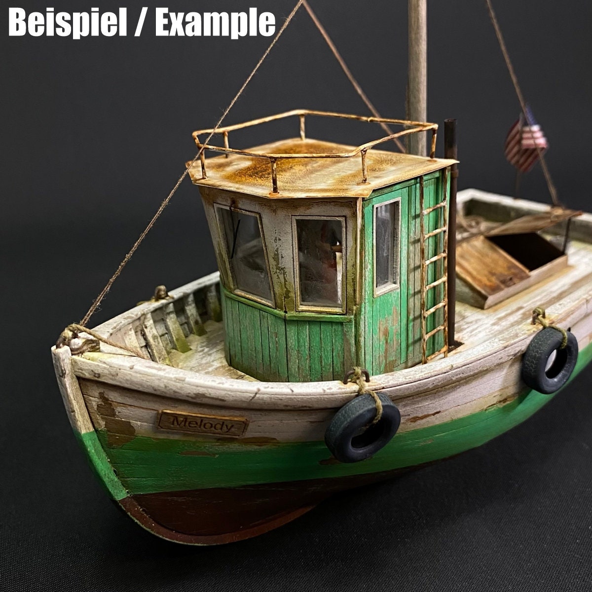 Fishing Boat 1:48 Made of Wood to Build Yourself - Laser Cut Model Kit ...