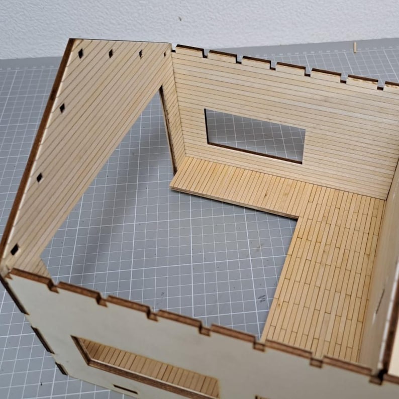 Log Cabin as Mountain Station 1:35 Kit - Laser Cut Wooden Kit for ...