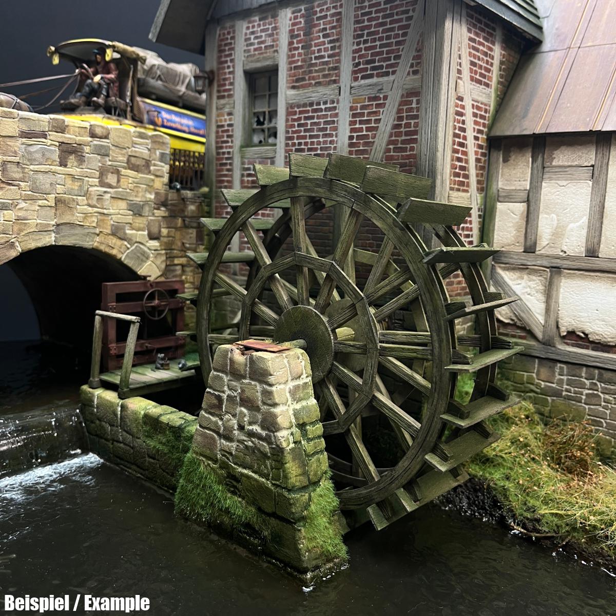 Watermill Model 1:35 With Water Wheel for Diorama – Laser-cut Wooden ...