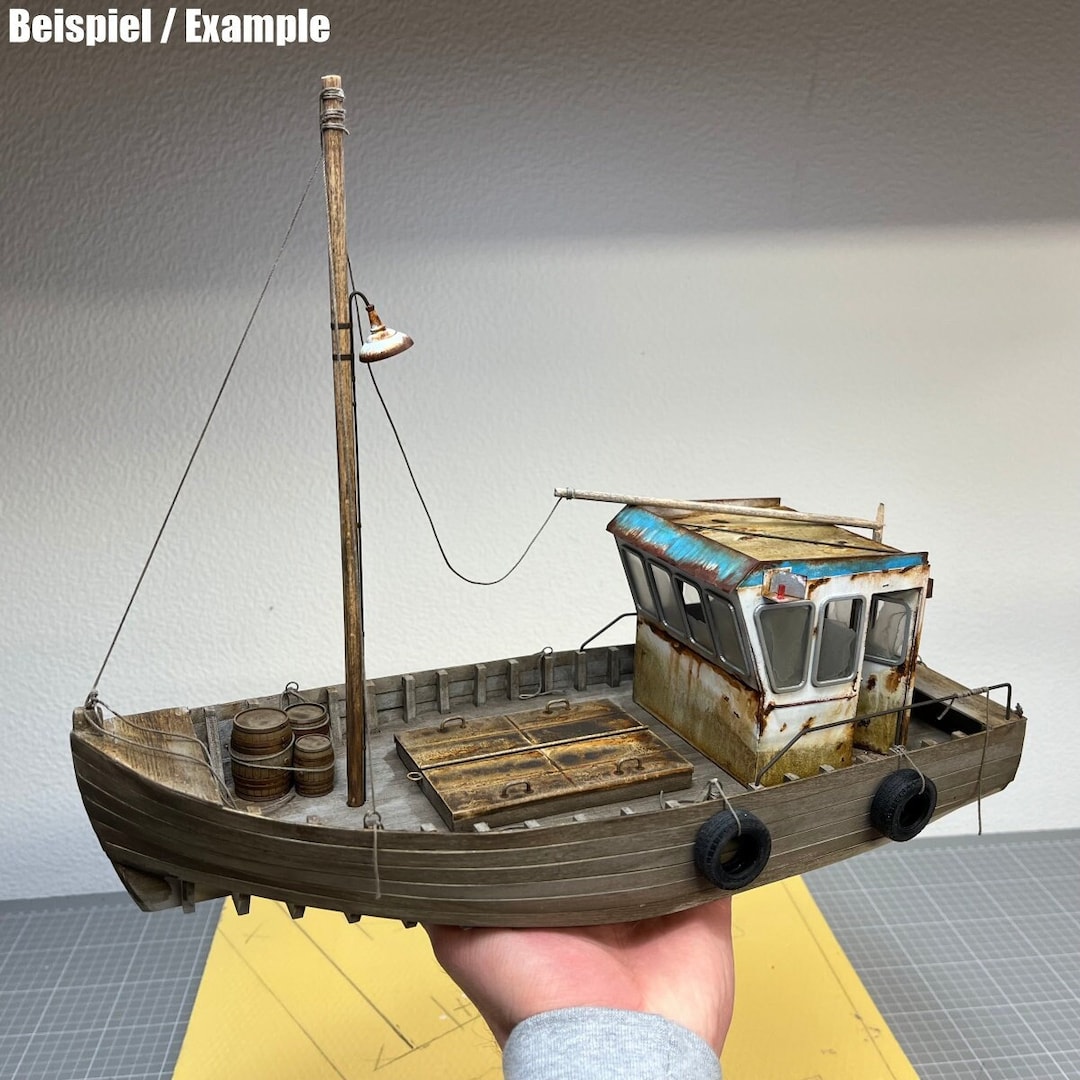 Wooden Fishing Boat Kit 1:24 Scale for Self-assembly - Laser Cut Kit ...