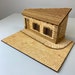 House With Masonry and Street 1:35 - Laser Cut Kit Made of Wood to ...