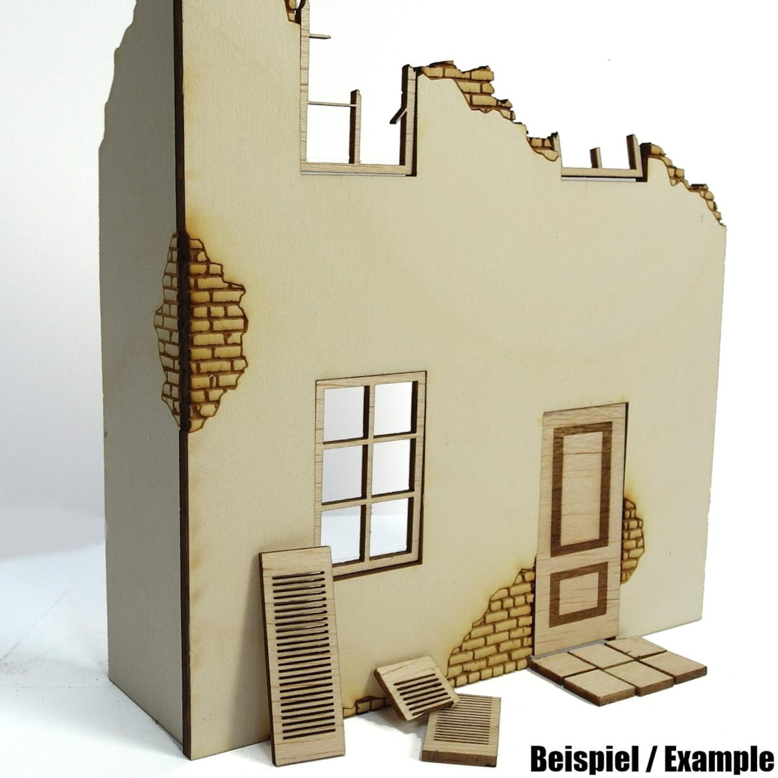 Small House Ruin 1:35 as House / Building - Laser Cut Wooden Kit for ...