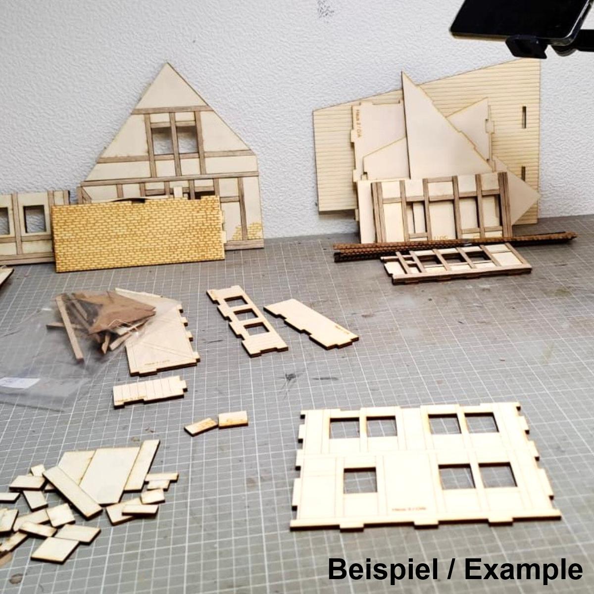 Farmhouse / Farmhouse WW2 in 1:35 - Laser Cut Building Kit Made of Wood ...