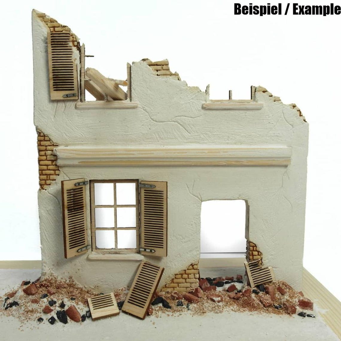 Small House Ruin 1:35 as House / Building - Laser Cut Wooden Kit for ...