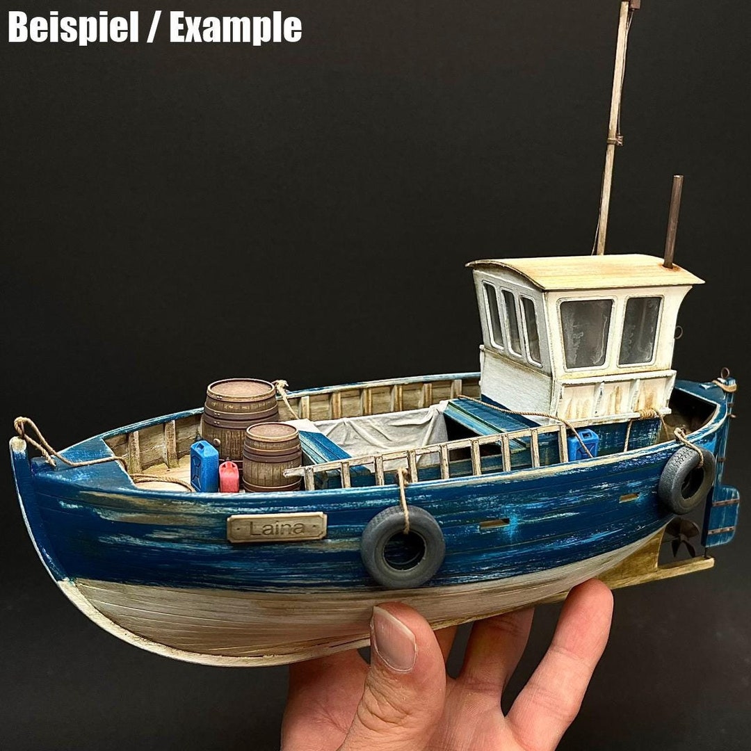 Fishing Boat Kit Made of Wood 1:35 to Build Yourself - Laser Cut Kit ...