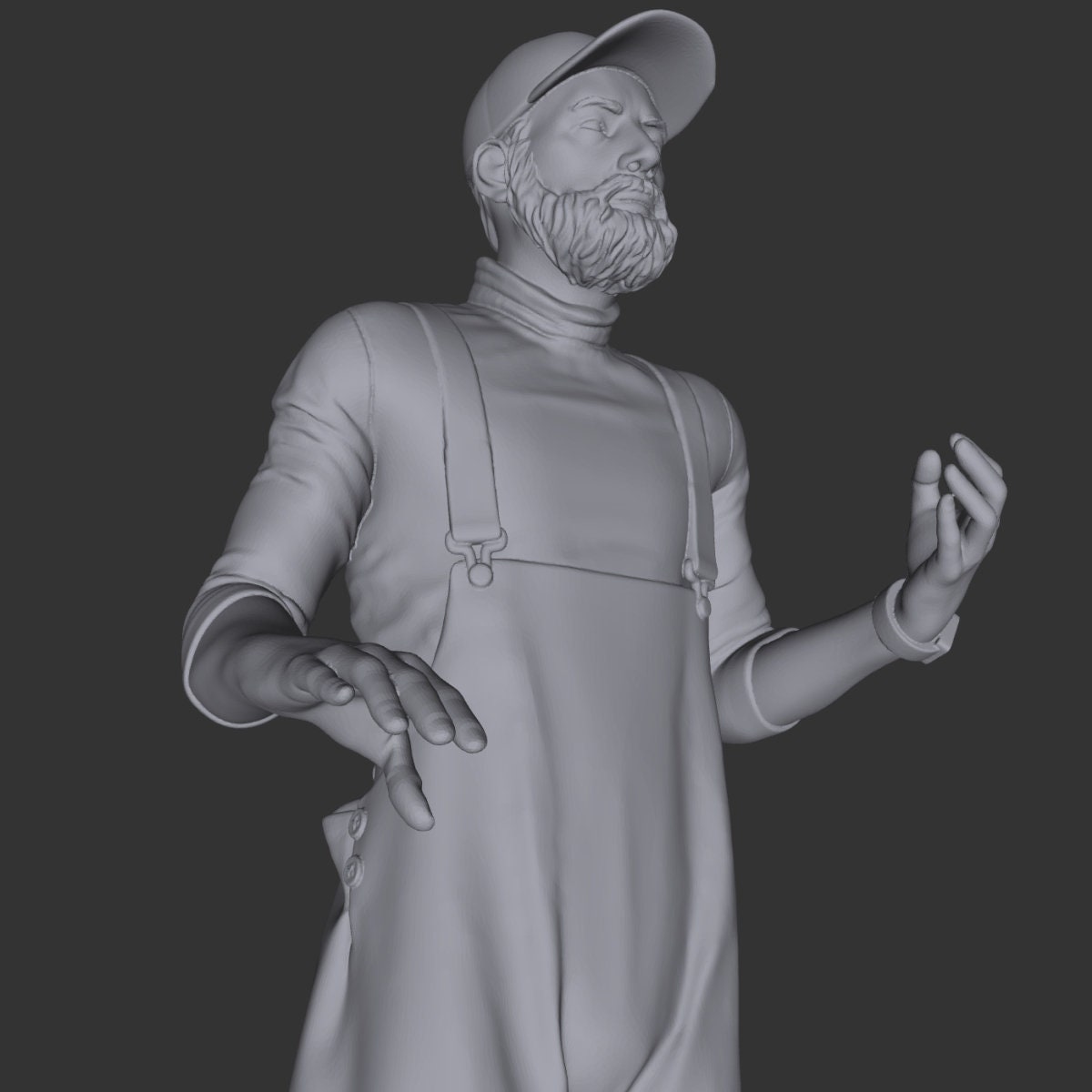 Resin Model Figure - Sailor Without Steering Wheel - Scale 1:24, 1/35 ...