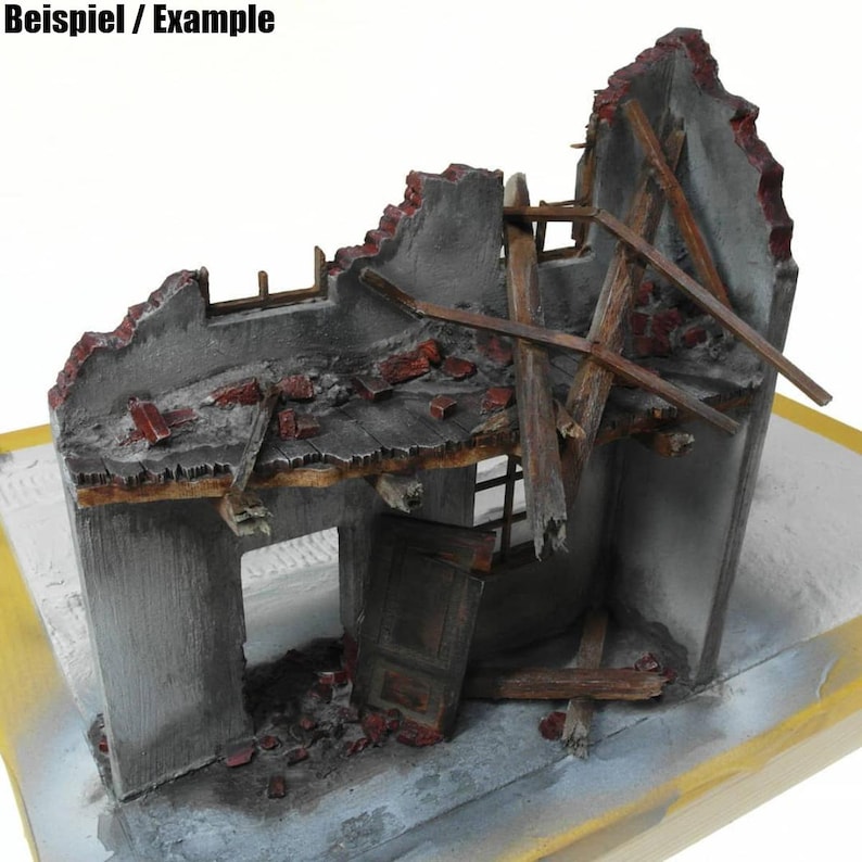 Small House Ruin 1:35 as House / Building - Laser Cut Wooden Kit for ...