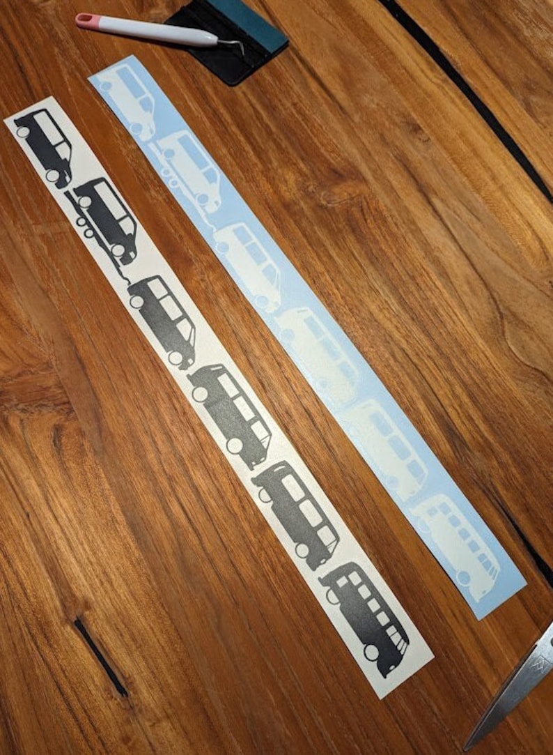 Bulliparade / Bulli Evolution - T5 on the Trailer - Car Sticker (e.g. for Bulli VW T1 T2 T3 T4 ...