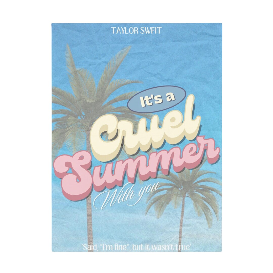 Taylor Swift Cruel Summer Plush Fleece Blanket - Etsy